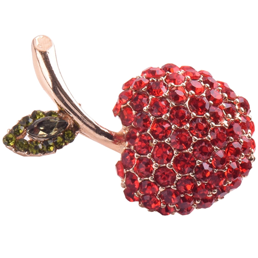 Luxshiny Red Brooch Pin with Premium Alloy Crystal for Eye Catching ...