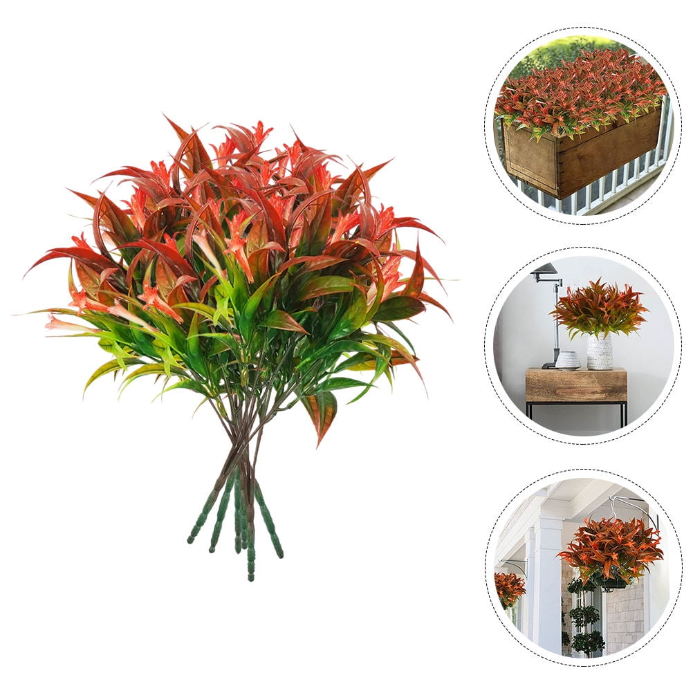 Luxshiny Red Plastic Flower Bouquet for Decor with Realistic Styles ...
