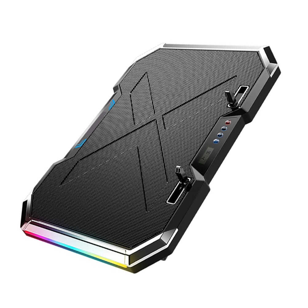 Luxshiny Rgb Laptop Cooler Cooling Pad with LED Fan and LCD Touch ...