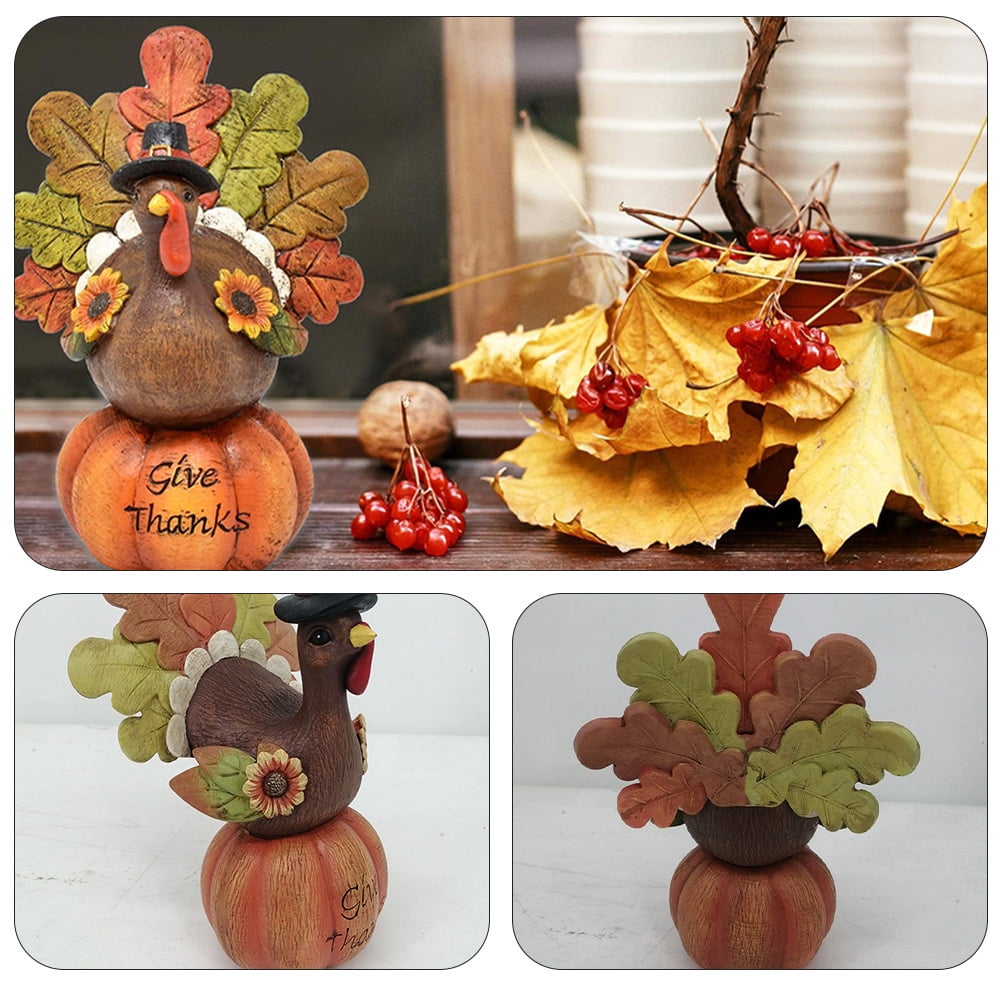 Luxshiny Turkey Centerpieces for Tables Thanksgiving Resin Table Decor ...