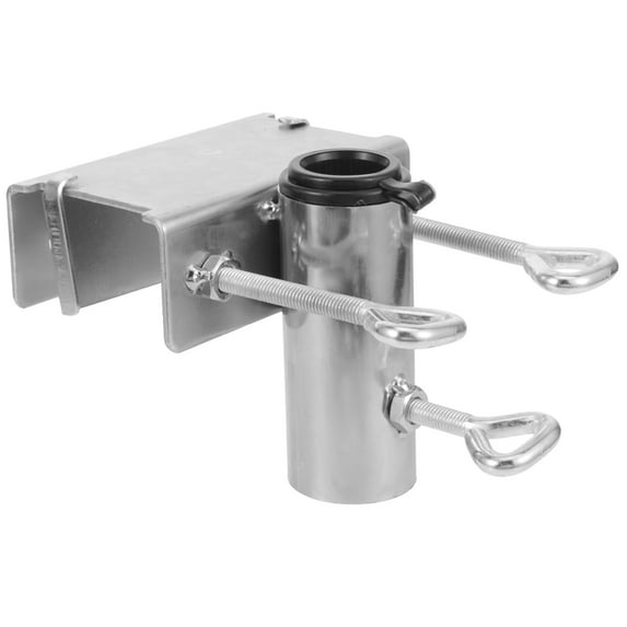 Luxshiny Umbrella Clamp Stand Parasol Holder Silver Metal Stable ...