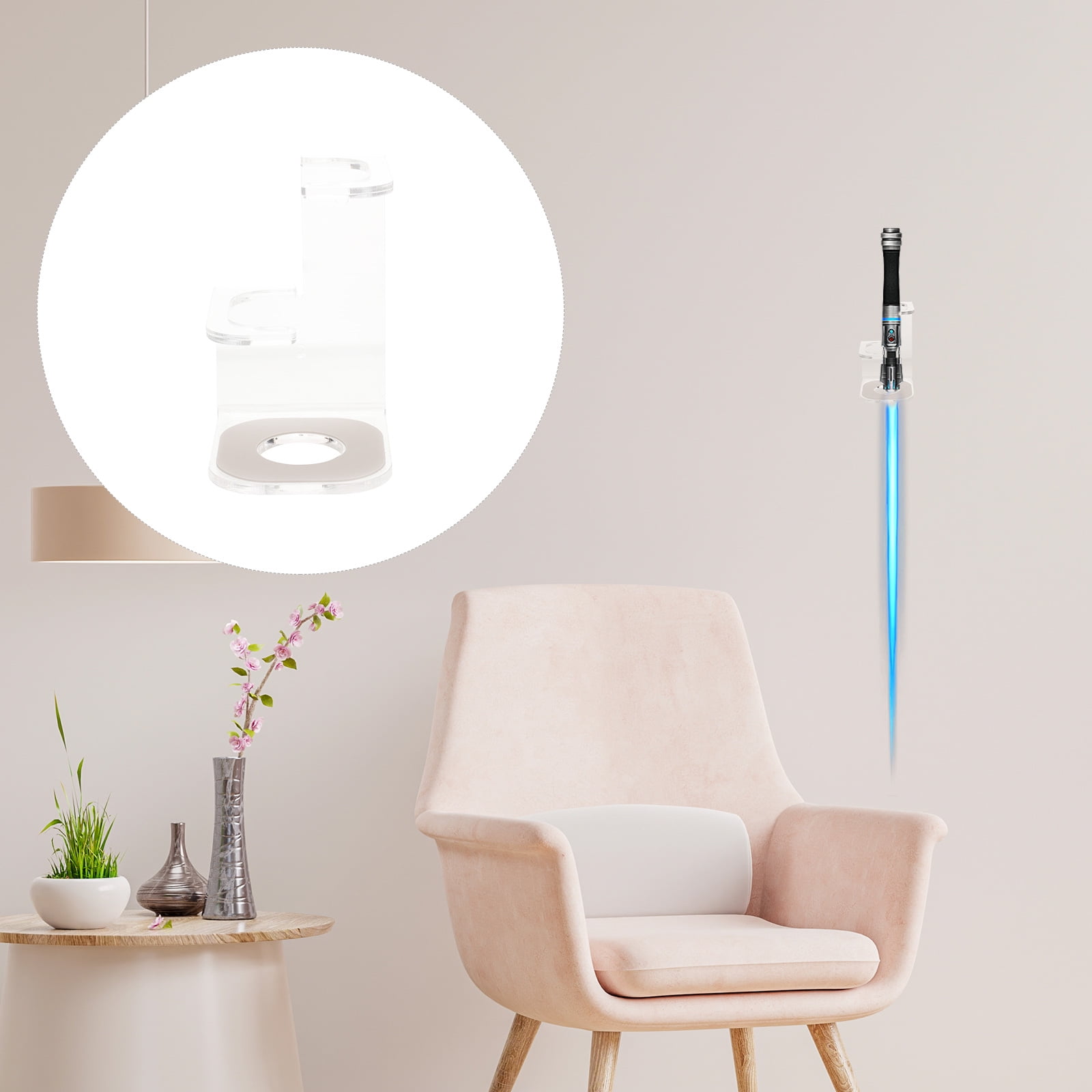 Luxshiny Wall Sword Display Holder 1Pack Acrylic 10.70X7.50X6.50Cm For ...