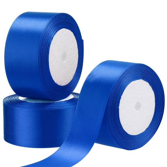 Luxshiny Wide Blue Ribbon Made of Soft Cloth for Present Wrapping with ...