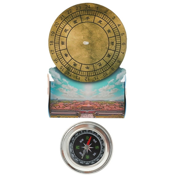 Luxshiny teaching clocks 1 Set of Sundial Clock Assorted Color Scientific Sundial Model for ...