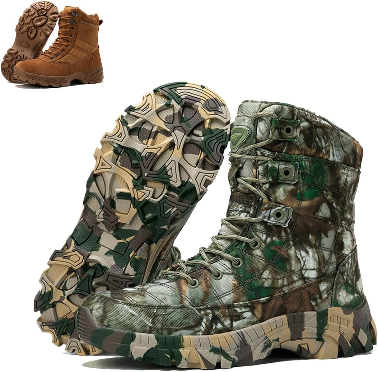 Luxsines Leather Boots, Men Orthopedic Work Boots Non-Slip Waterproof ...