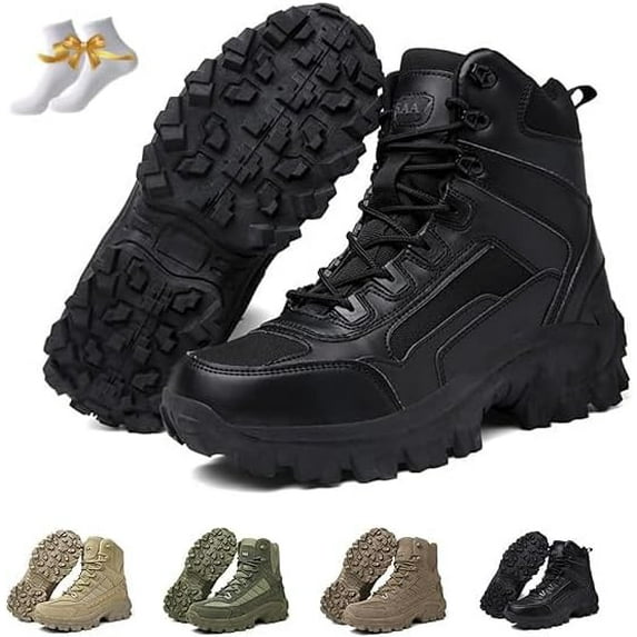 Luxsines Leather Boots, Mens Orthopedic Support Anti-Puncture Work ...