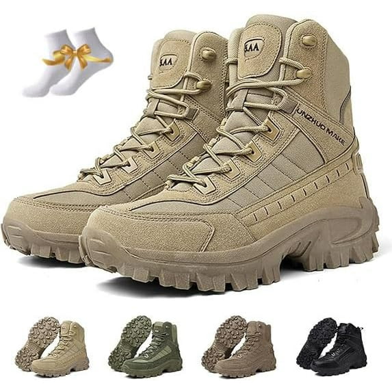 Luxsines Leather Boots, Mens Orthopedic Support Anti-Puncture Work ...