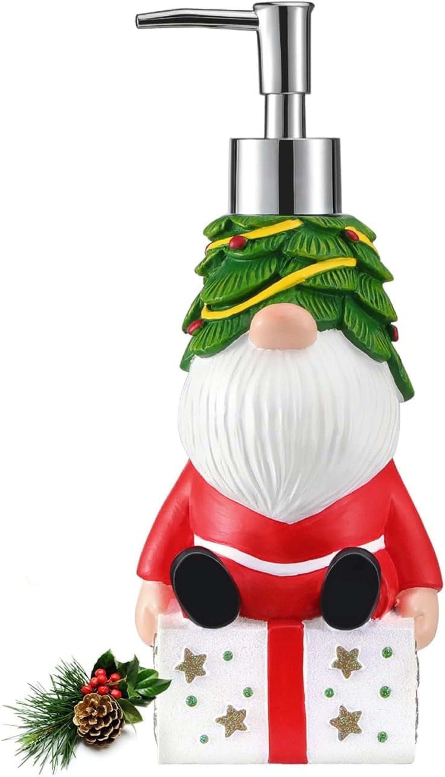 Luxspire Soap Dispenser, 350ml, Refillable, Rustproof, Christmas Santa ...