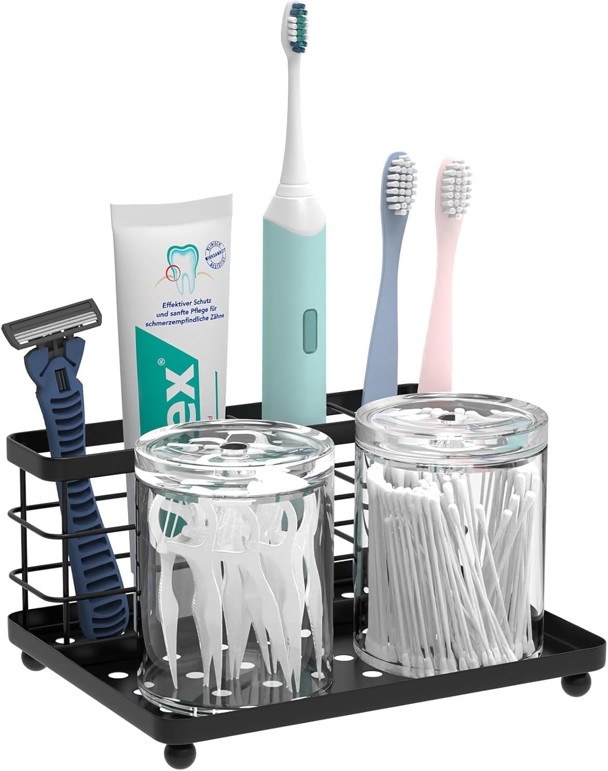 Luxspire Toothbrush Holders for Bathroom, Toothbrush Holder with Tray ...