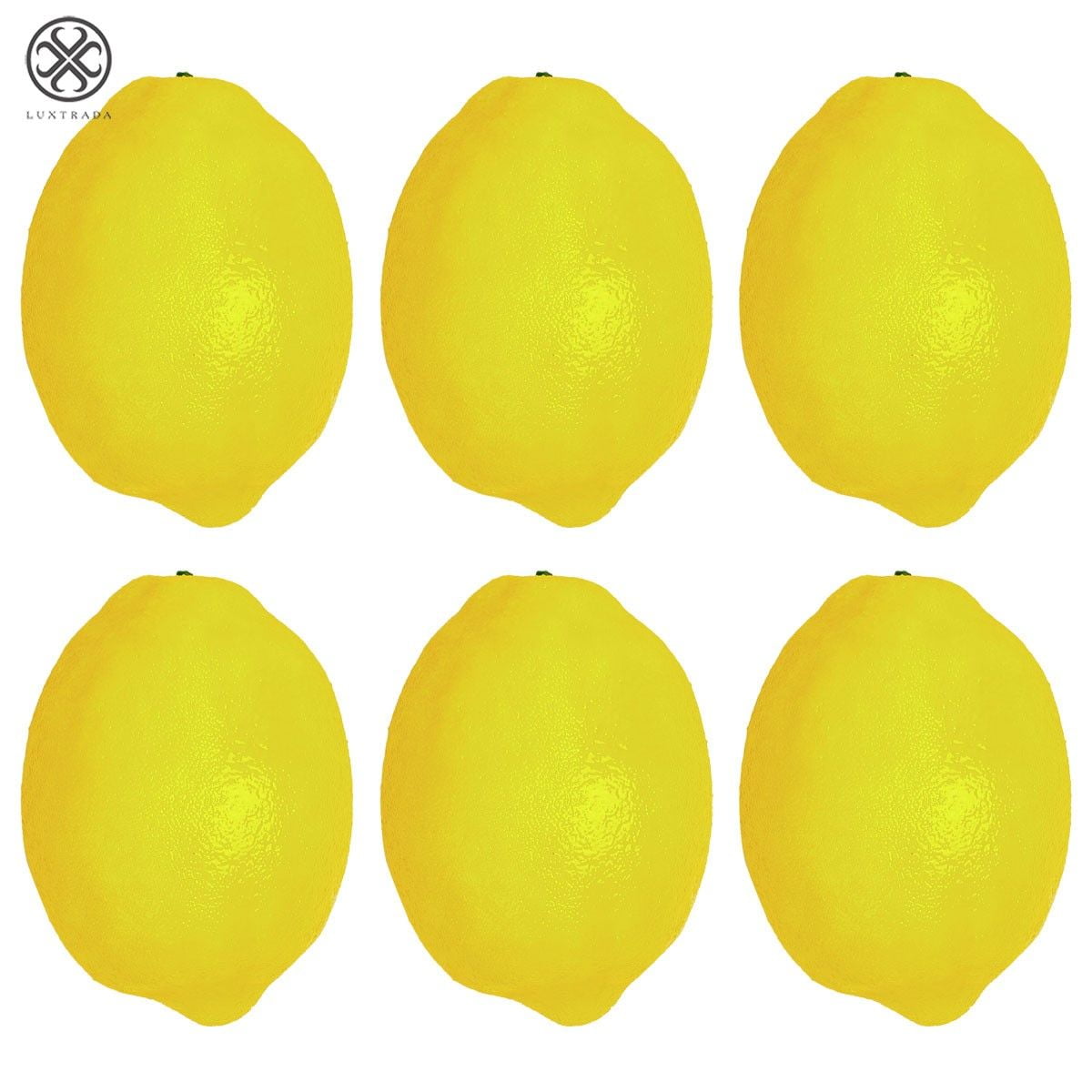 Luxtrada 12/6pcs Fake Lemon Artificial Fruits Lifelike Lemons ...
