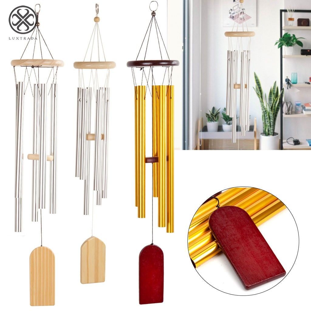 Luxtrada 29.5" Wind Chimes Outdoor Garden Chimes with 5 Aluminum Tuned ...