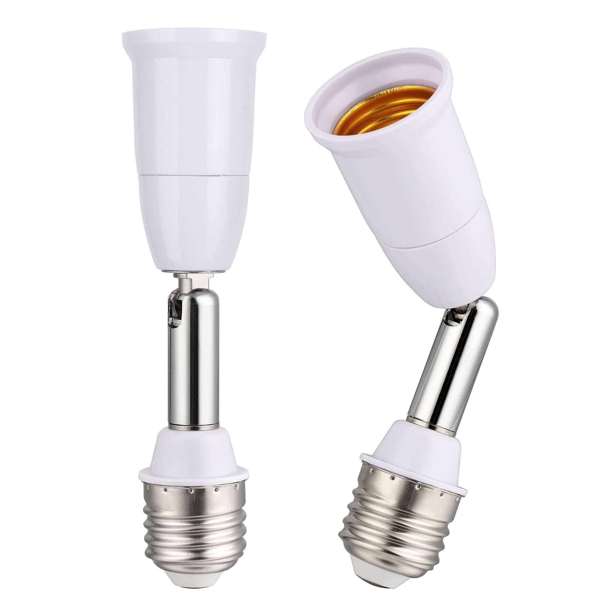 Luxtrada 2pcs E26 E27 Light Bulb Socket Adjustable Converter Lamp ...