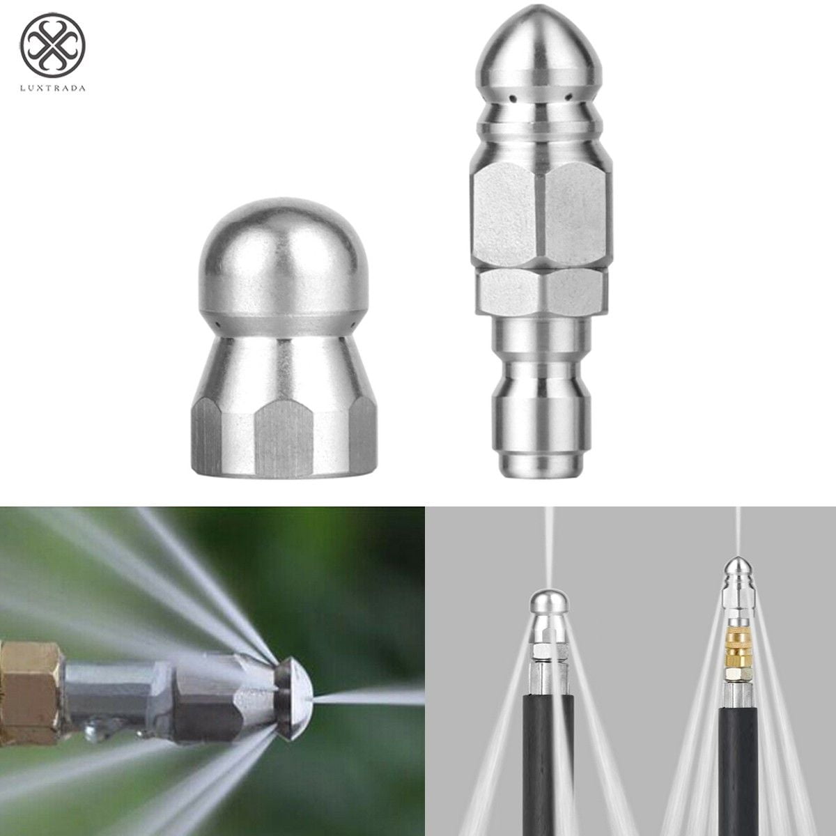 Luxtrada 3/8'' Male Pressure Washer Drain Sewer Cleaning Pipe Jetter ...