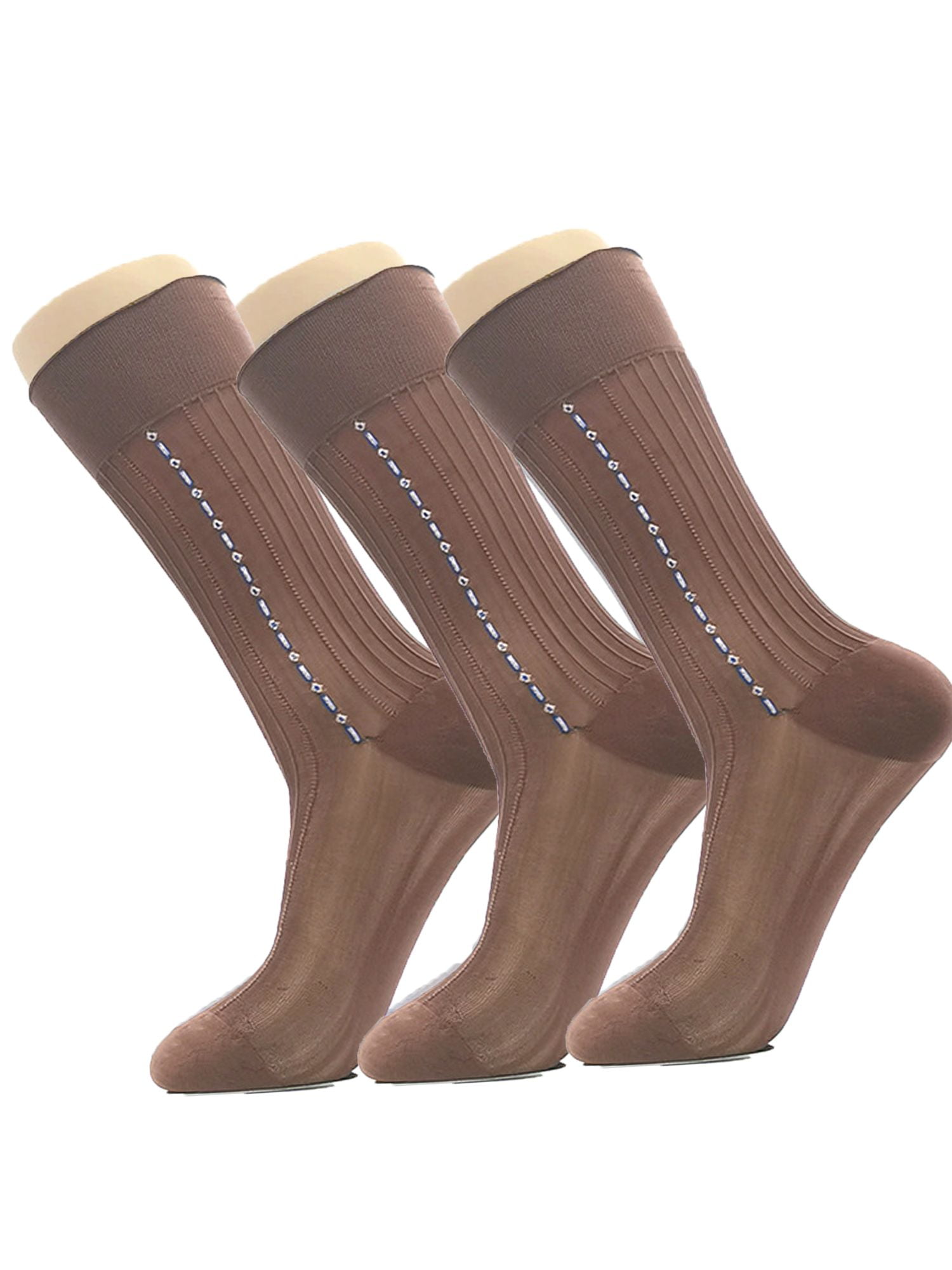 Luxtrada 3 Pairs Mens Silk Socks Sheer Men Dress Socks Ultra Thin ...