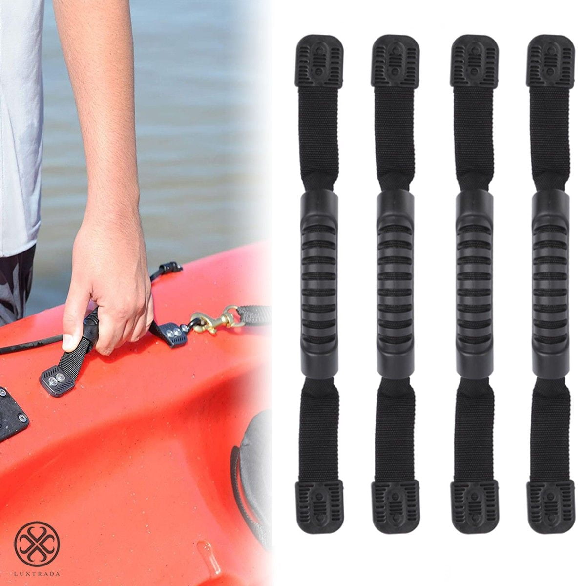 Luxtrada 4/2Pcs 12 Inch Rubber Universal Carry Grab Handle Replacement ...