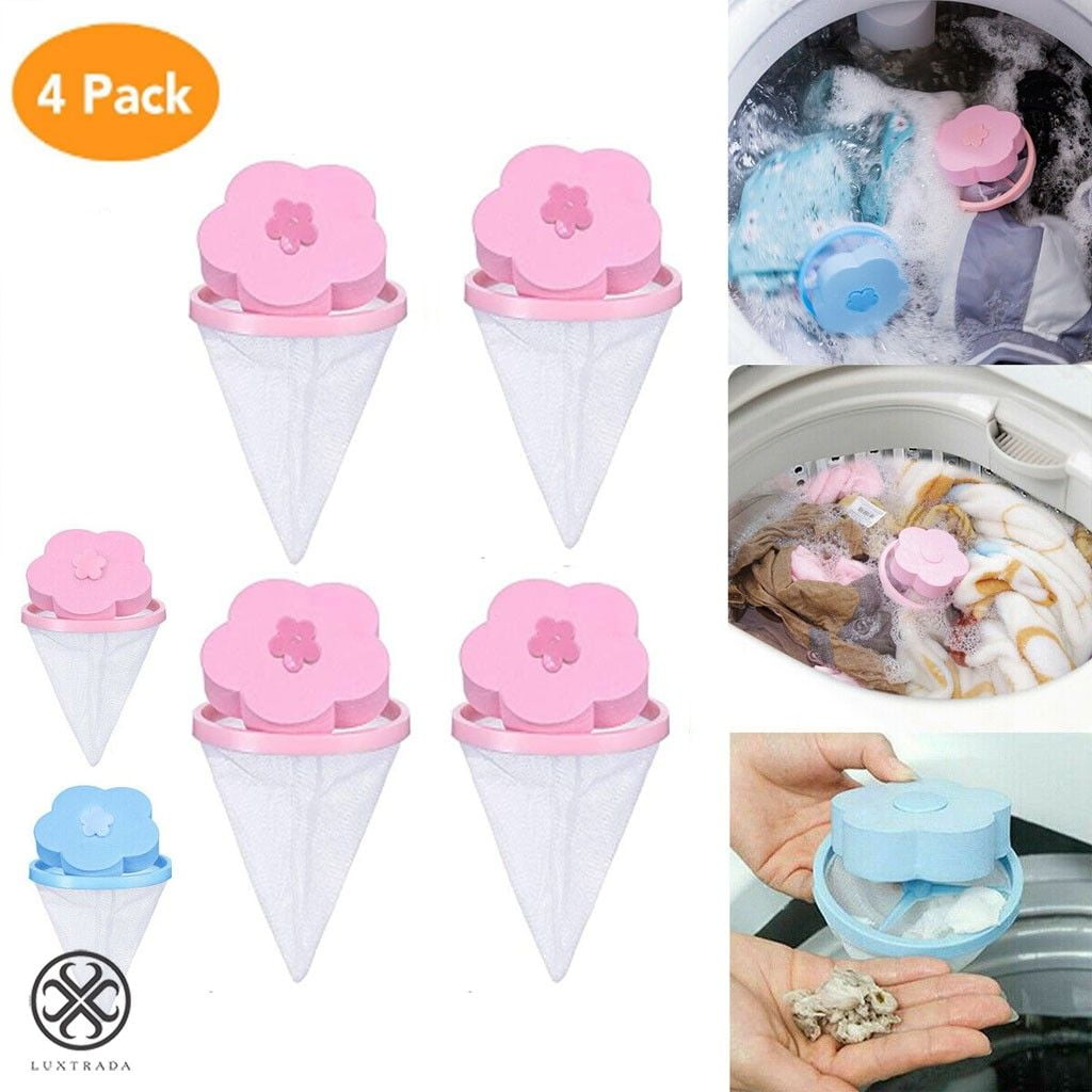 Luxtrada 4 Pcs Reusable Washing Machine Universal Float, Filter Bag ...