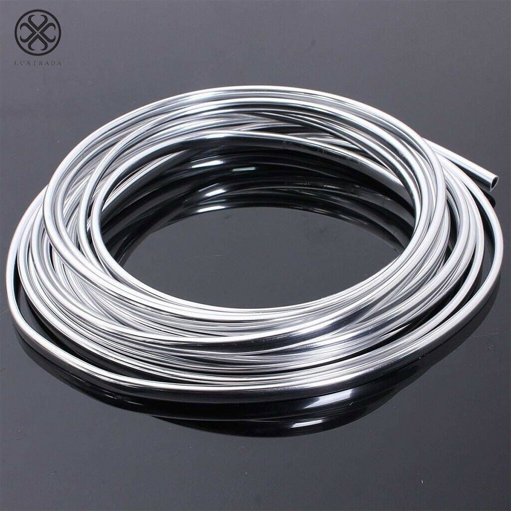 Luxtrada Car Door Edge Trim Molding, 49FT Chrome PVC Seal Strip ...