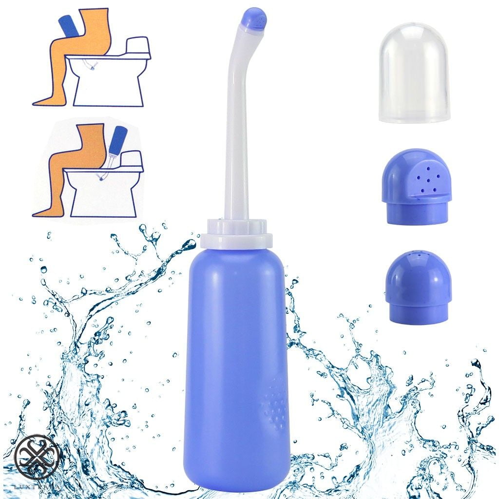 Luxtrada 500ML Portable Dual Nozzle Plastic Bidet Sprayer for Home and ...