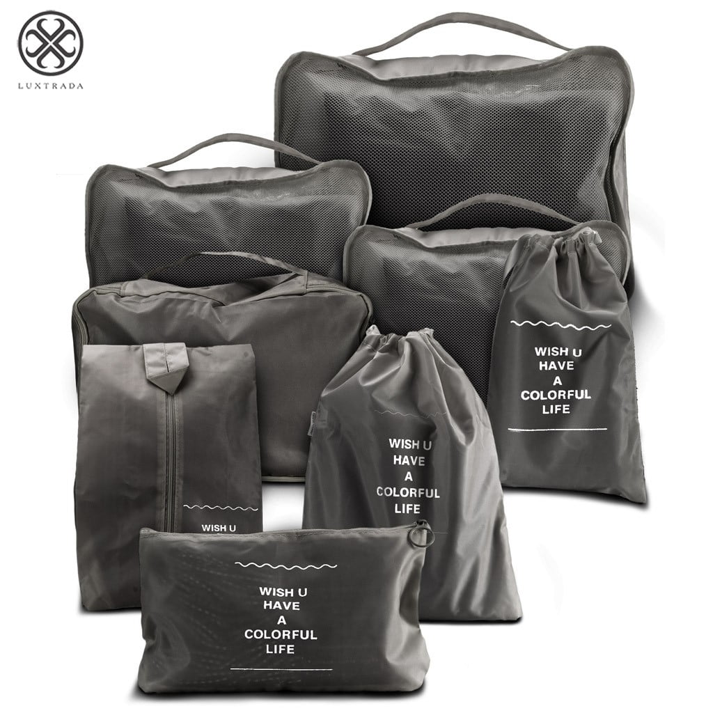 Luxtrada 8PCS Waterproof Travel Clothes Storage Bags Packing Cube ...