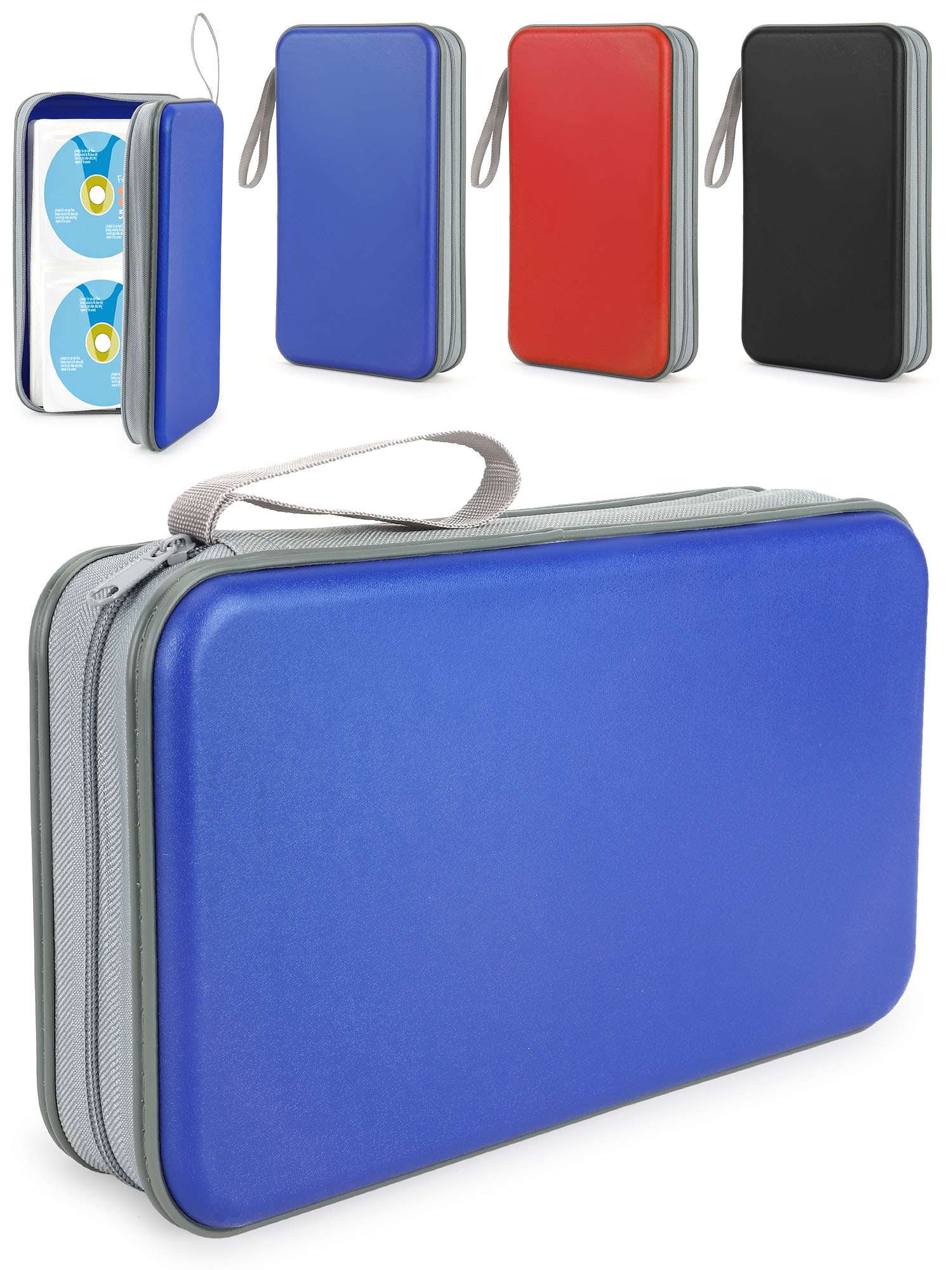 Luxtrada 96 Capacity CD Holder Hard Plastic CD Storage Wallet ...