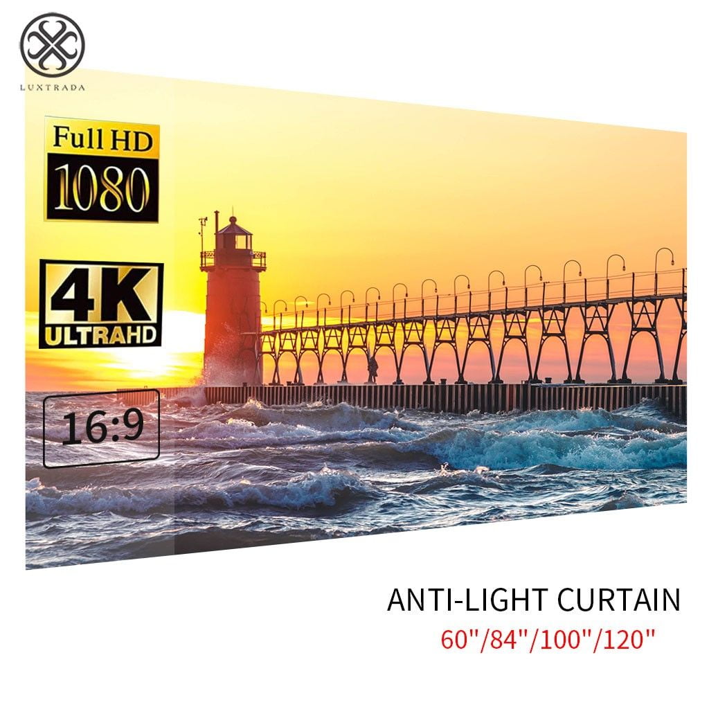 Luxtrada Anti-light Curtains Projector Screen Projection 3D Home Cinema ...