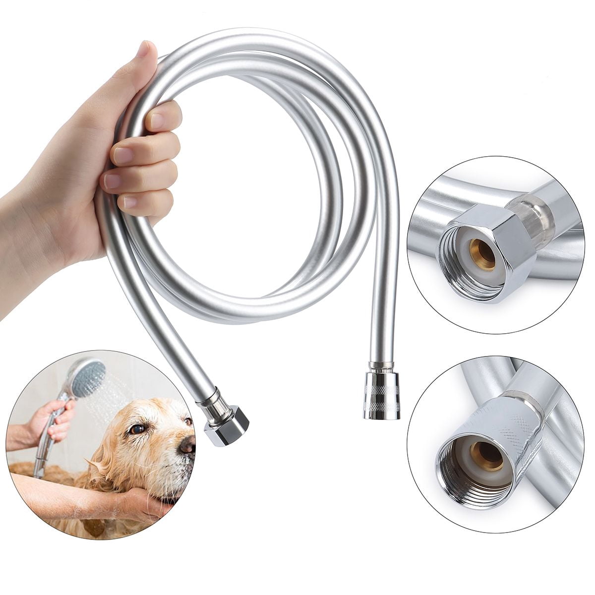 Luxtrada Extra Long Shower Hose Handheld Tub Replacement Bathroom ...