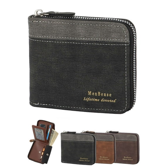 Luxtrada Genuine Leather Wallet Coin Pocket for Men Large Capacity ID ...