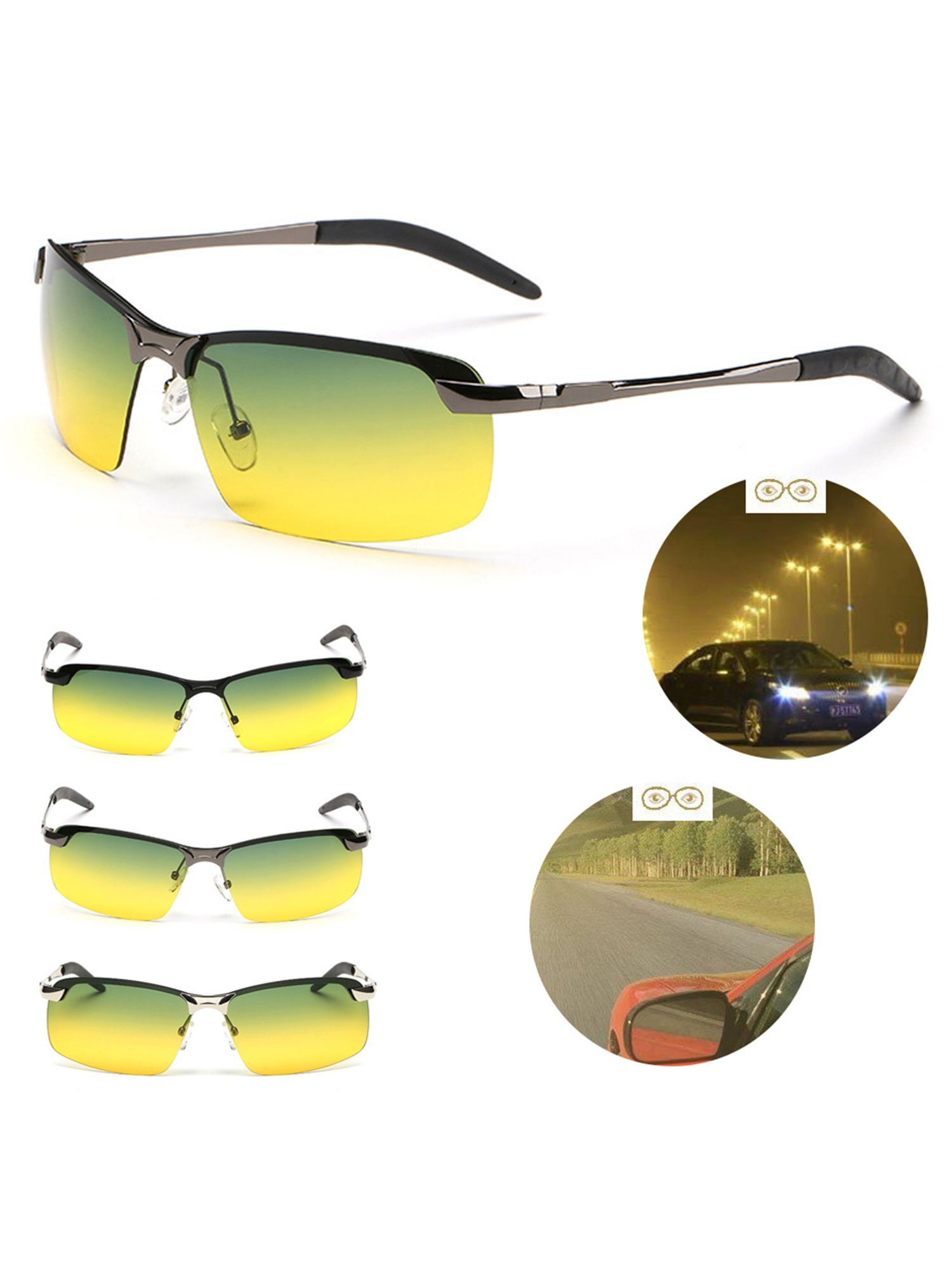 Luxtrada HD Polarized Day Night Vision glasses Men Driving Sports ...