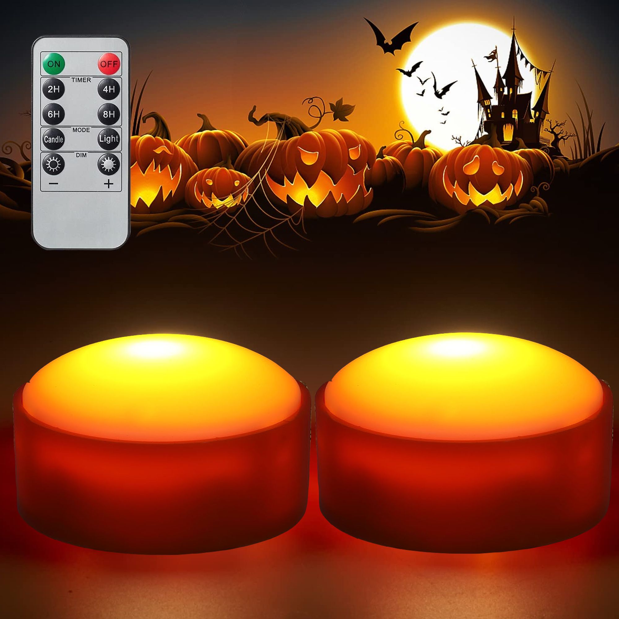 Luxtrada Halloween LED Pumpkin Decoration Lights with Remote Control ...