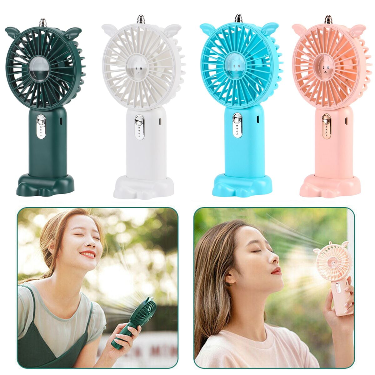 Luxtrada Mini Handy Fan Pocket Electric Fan Portable USB Rechargeable ...