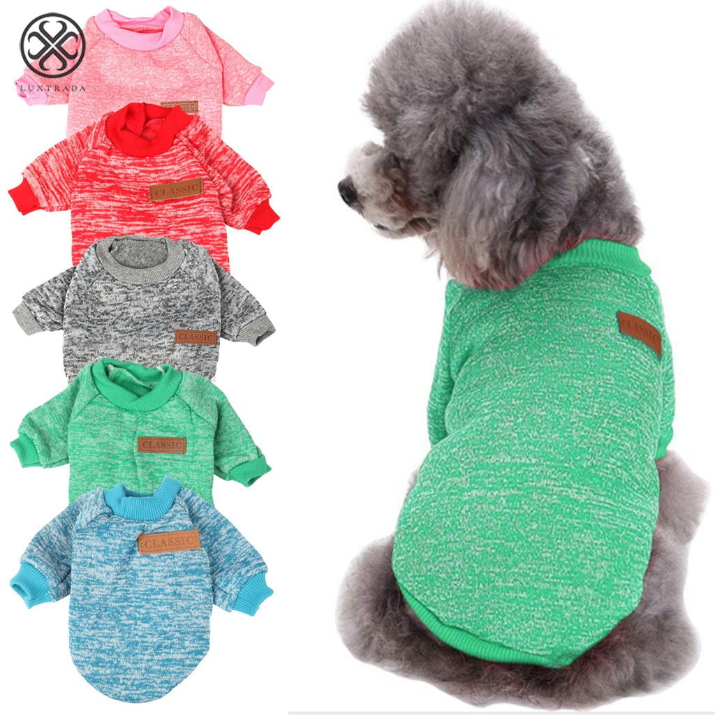 Luxtrada Pet Dog Classic Knitwear Sweater Fleece Coat Soft Thickening ...