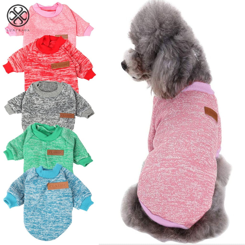 Luxtrada Pet Dog Classic Knitwear Sweater Fleece Coat Soft Thickening ...