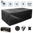Luxtrada Rectangular Patio Table Cover, Heavy Duty Waterproof Outdoor ...