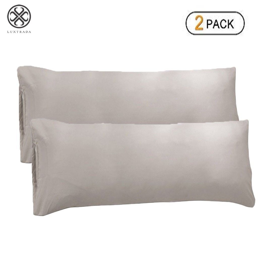 Luxtrada Set of 2 Ultra Soft Long Pillow Cases Body Pillowcases Cover ...