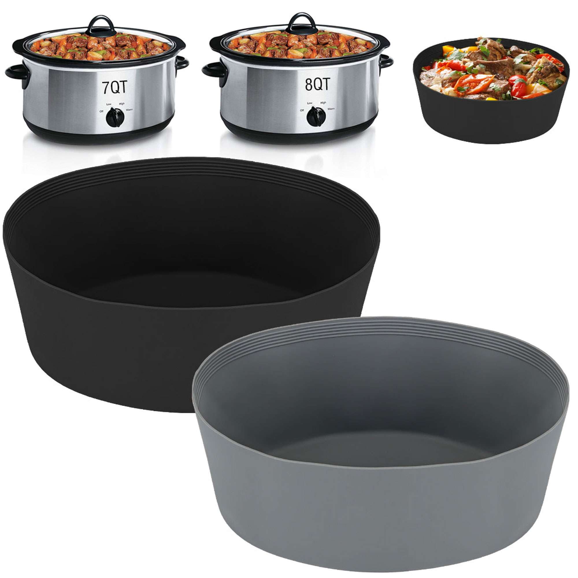 Luxtrada Slow Cooker Liners Fit for Crockpot 7-8 Quart Oval Slow Cooker ...