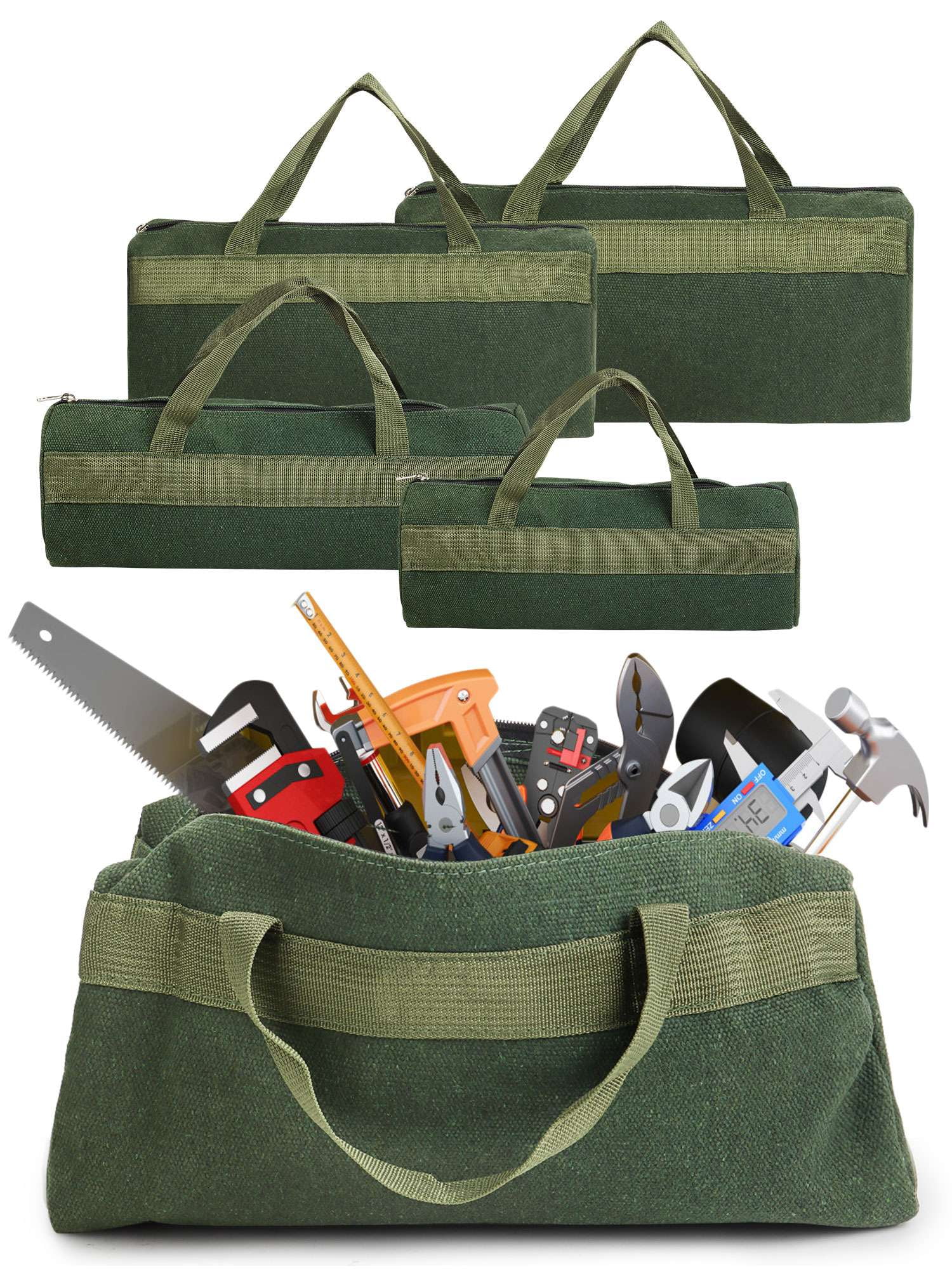 Luxtrada Tool Roll Bag Tool Pouch Hammer Pouch Repair Utility Bag Bags ...