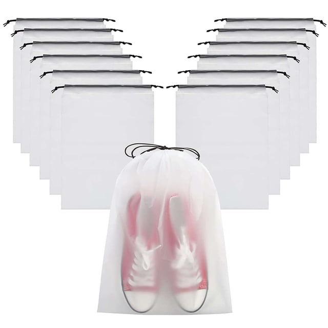 Luxtrada Transparent Shoe Bags for Travel Large Clear Shoes Organizers ...