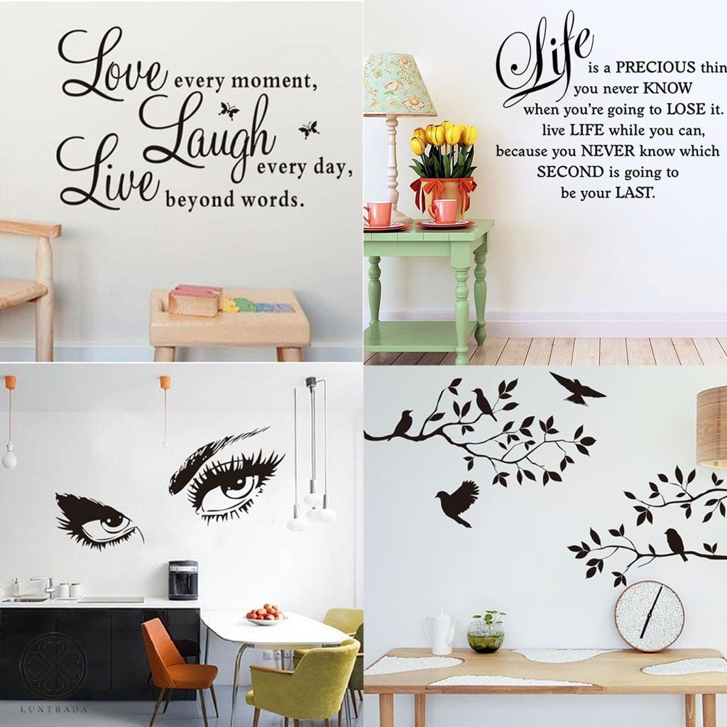 Luxtrada Vinyl Home Room Decor Art Quote Wall Decal Stickers Bedroom ...