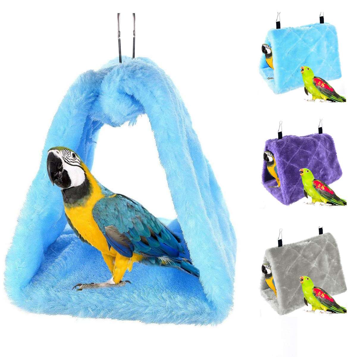 Luxtrada Winter Warm Bird Nest House Shed Hut Hanging Hammock Finch ...