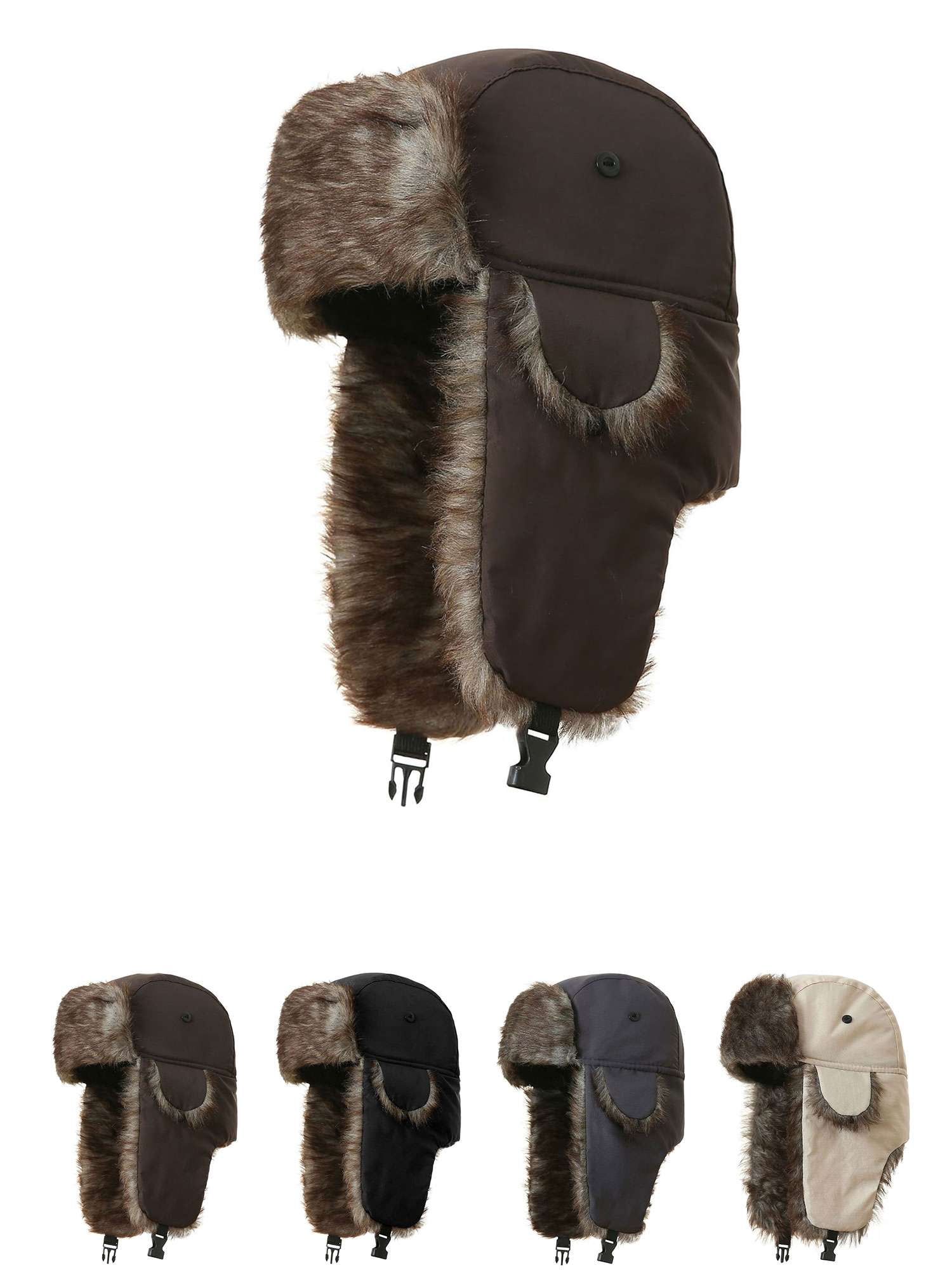 Luxtrada Women Men Winter Ushanka Russian Hat Snow Eskimo Hat with Ear ...