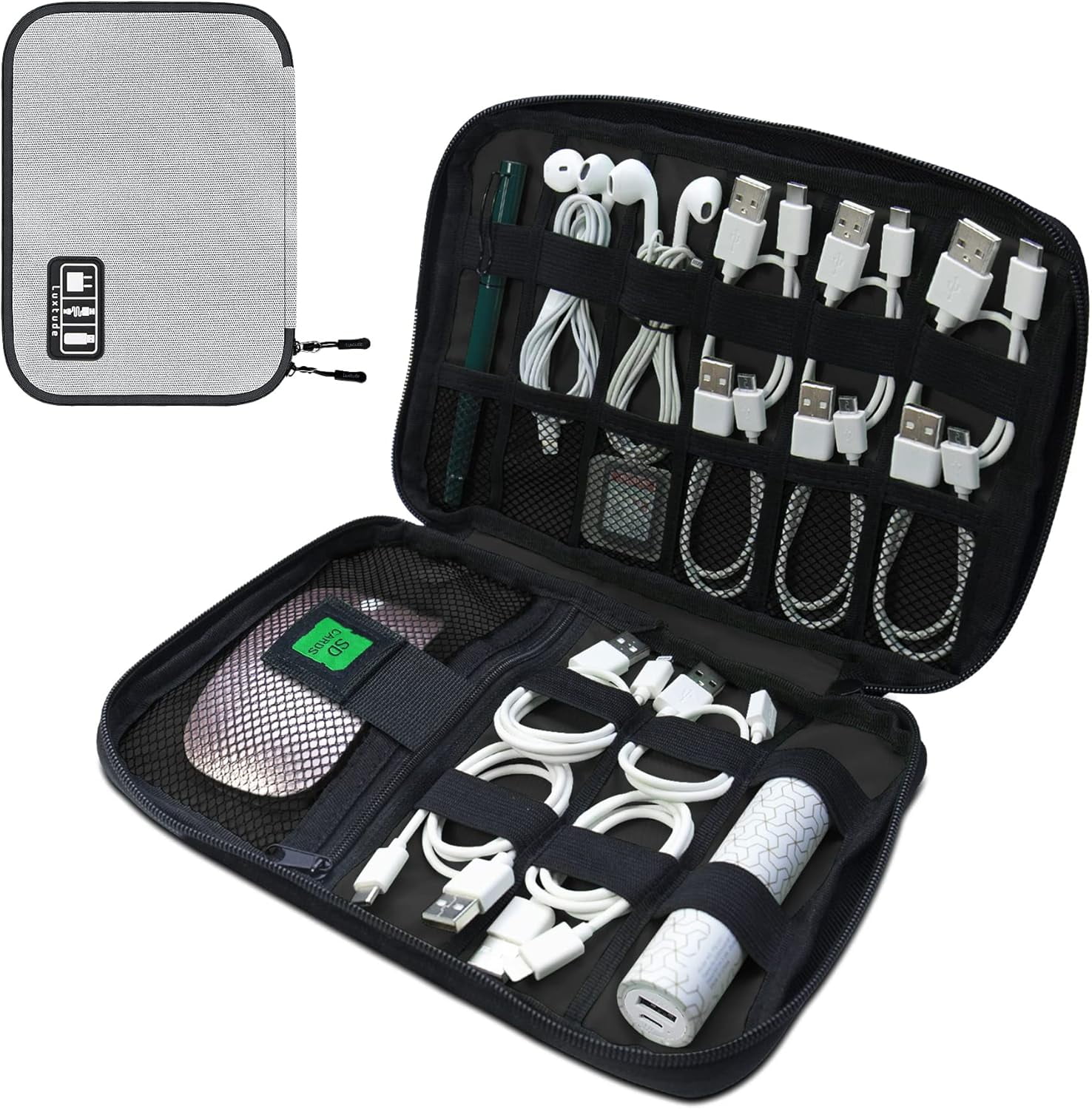 Luxtude Cord Organizer Travel, Cable Organizer Bag, Portable ...