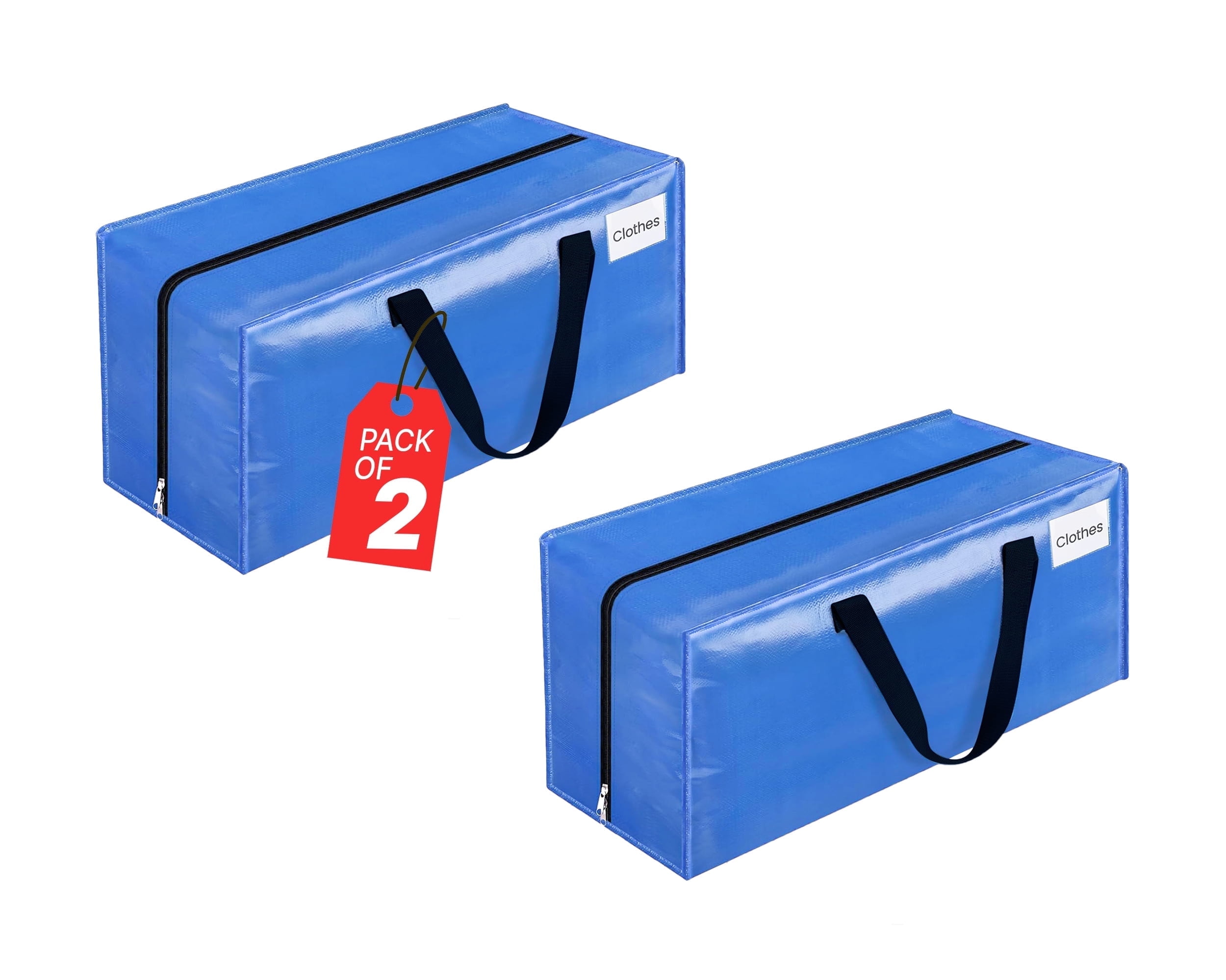 Luxuriaz Durable Water-Resistant Polyethylene Zippered Plastic Storage ...