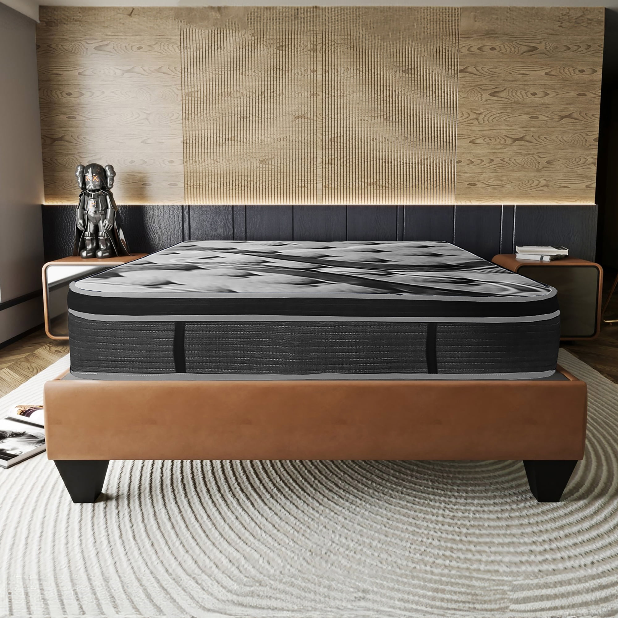 Luxurious 14in Euro Top Mattress, King Size Plush Memory Foam Mattress ...