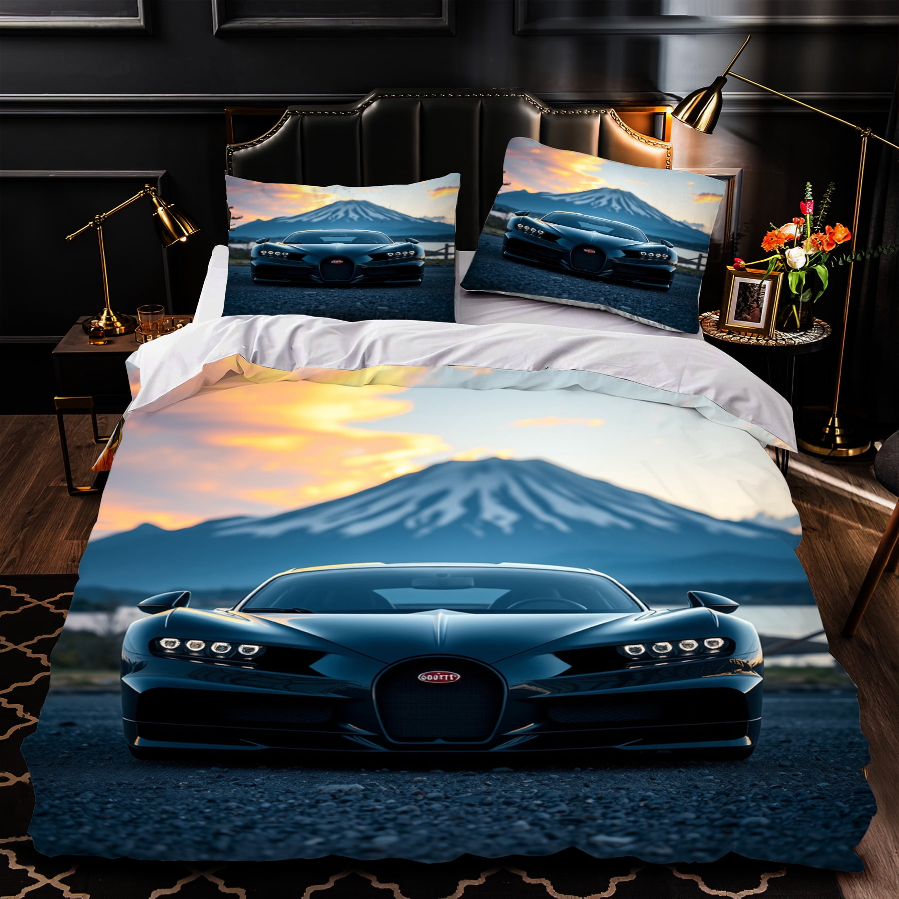 Luxurious 3-Piece Car-Themed Duvet Cover Set - Sleek Vehicle Design on ...