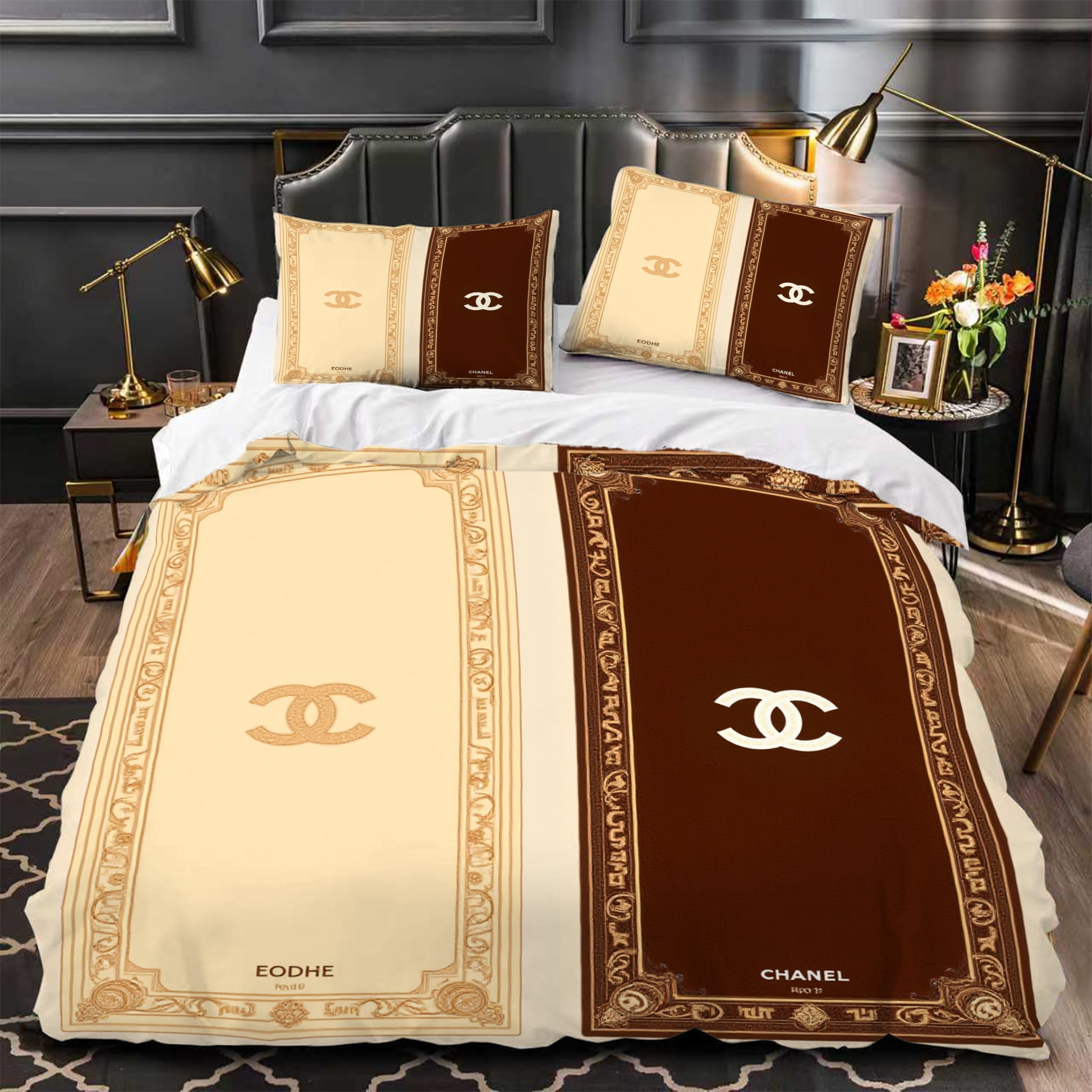 Luxurious 3-Piece Duvet Cover Set with Ornate Border Design High - End ...