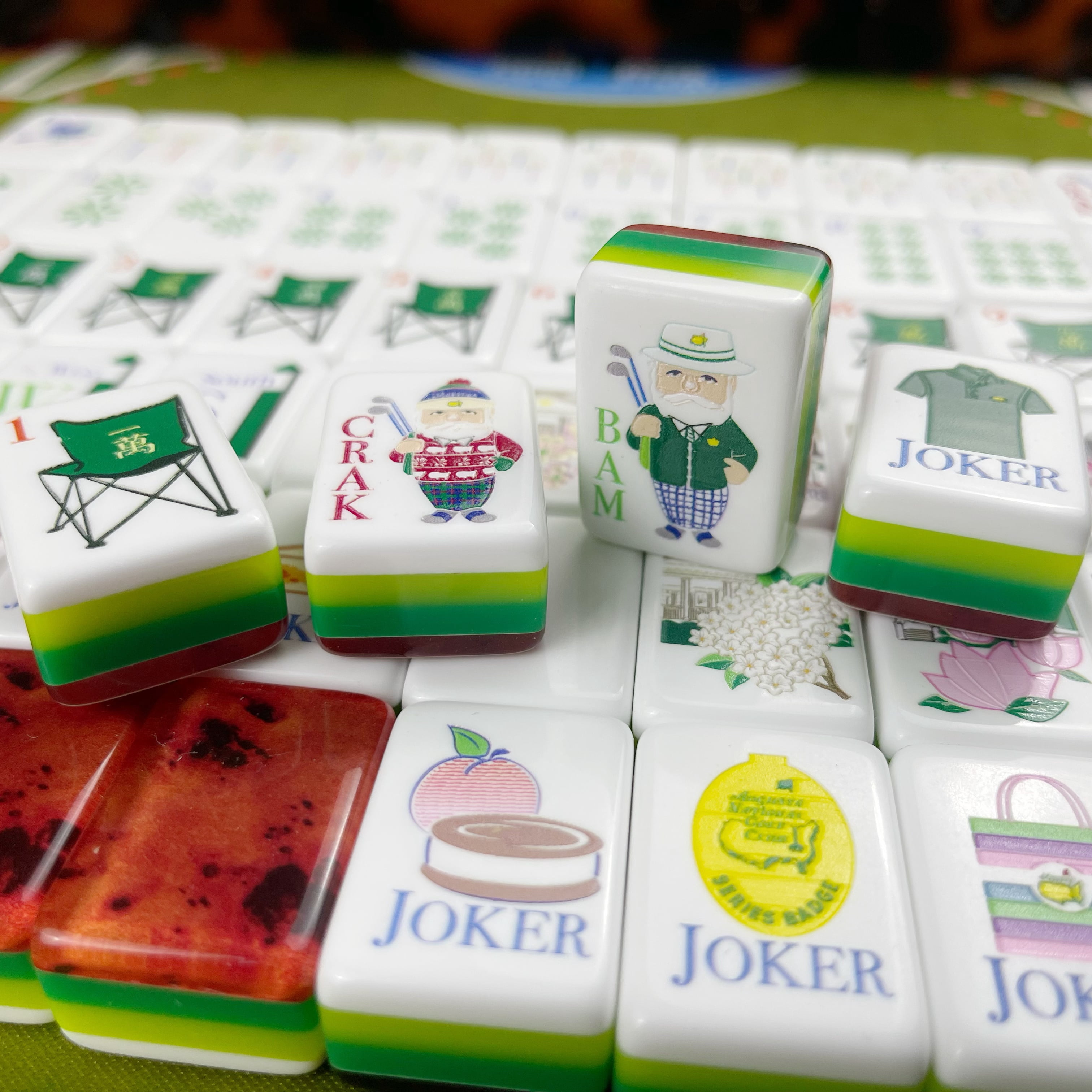 Luxurious American Mahjong Set - 160 Golf Style 4-Layer Acrylic Mahjong ...
