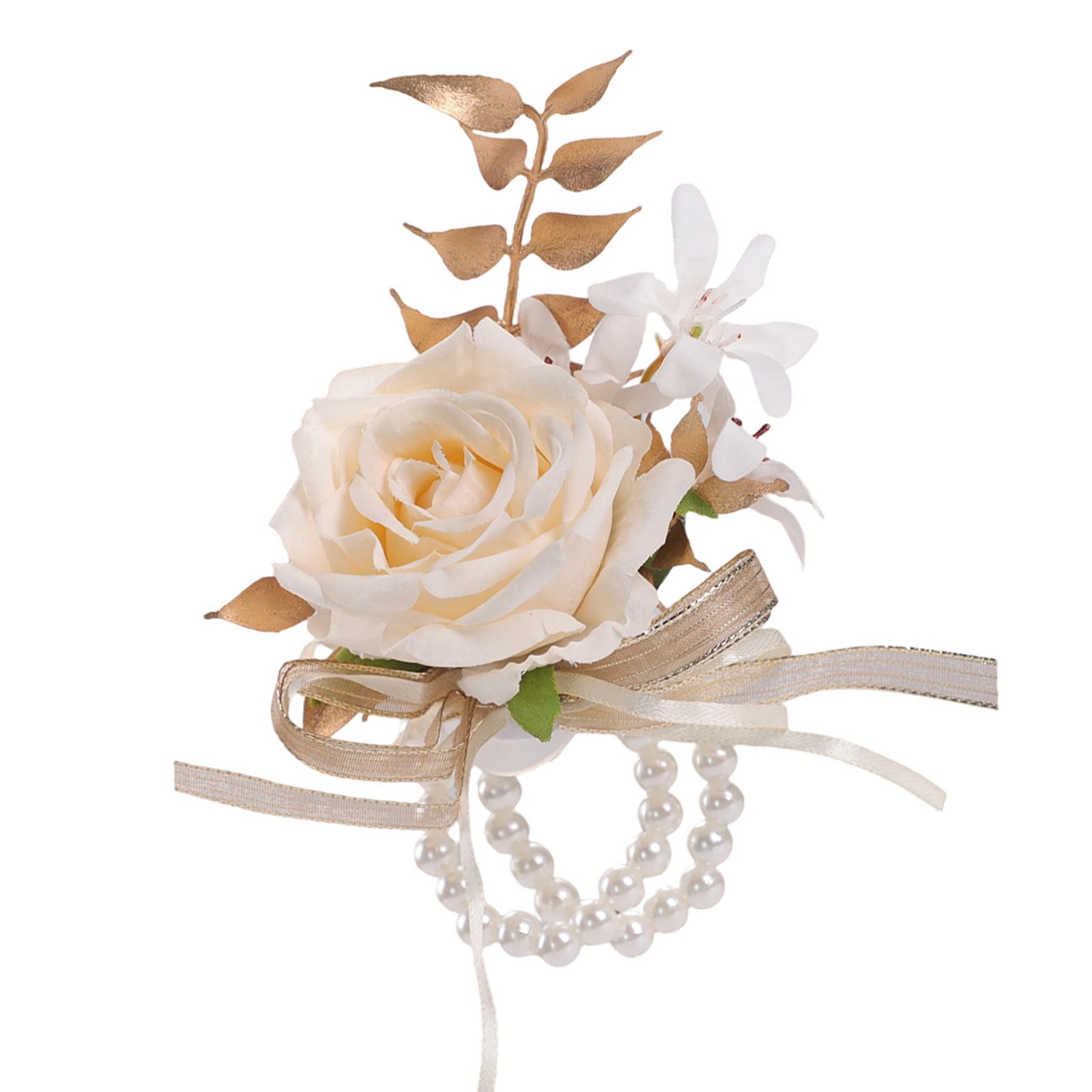 Luxurious Artificial Flower Bride Wrist Flower Chest Corsage With ...