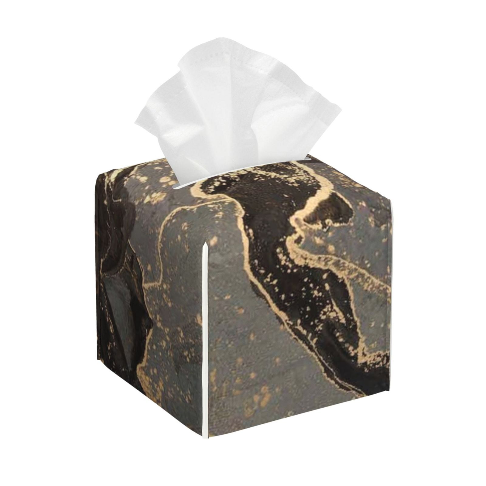 Luxurious Black Gold Marble, Tissue Box Cover Tissue Box Holder Tissue ...