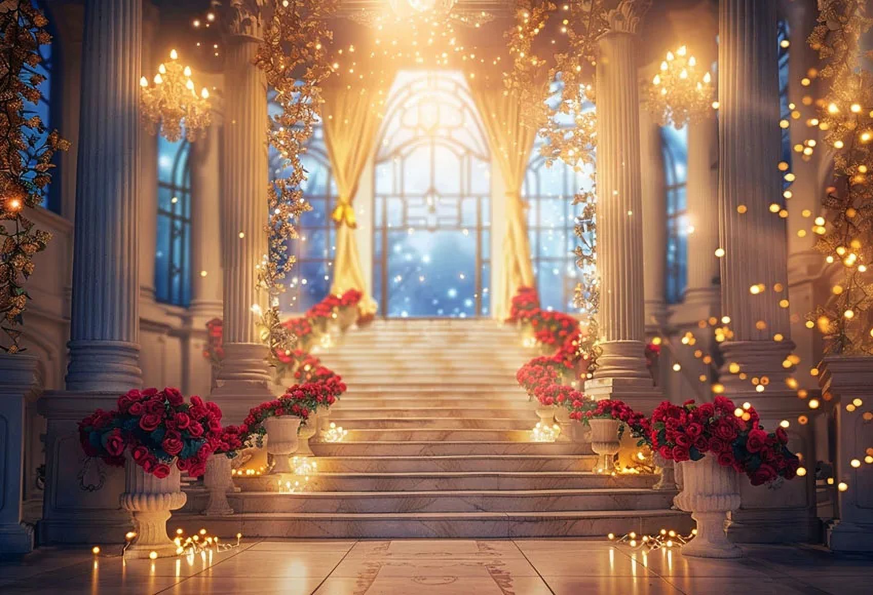 Luxurious Castle Carpet Stairs Kids Birthday Wedding Portrait r ...