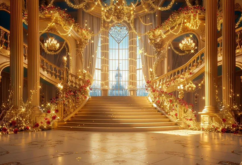 Luxurious Castle Carpet Stairs Kids Birthday Wedding Portrait r ...